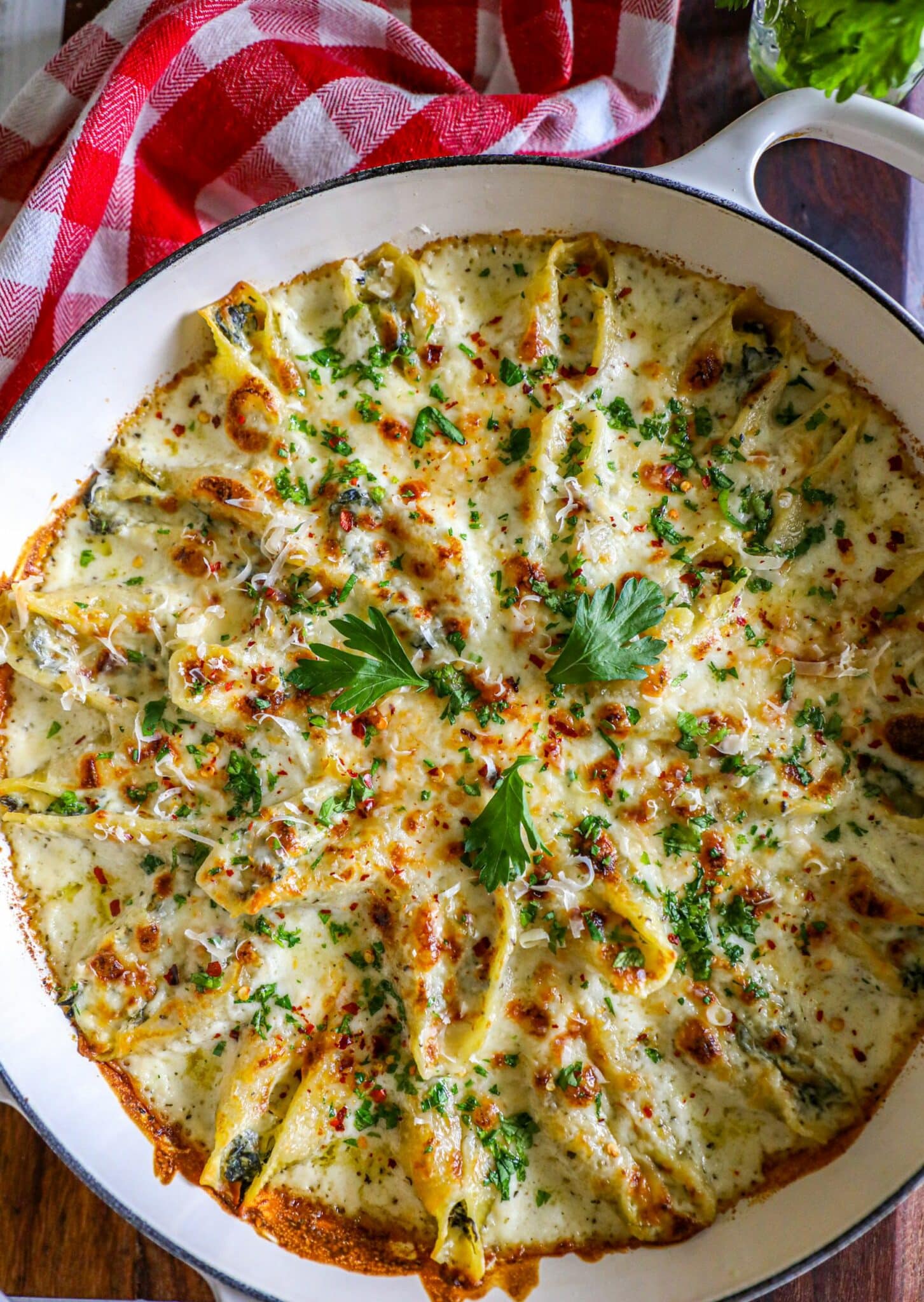 Spinach Artichoke Stuffed Shells Recipe - Bonappeteach Spinach Artichoke Stuffed Shells Recipe - Bonappeteach